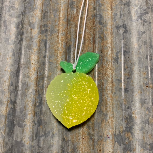 Lemon Car Freshie | Lemon Colors | Sugared Lemon Scent – Rear View Jewels